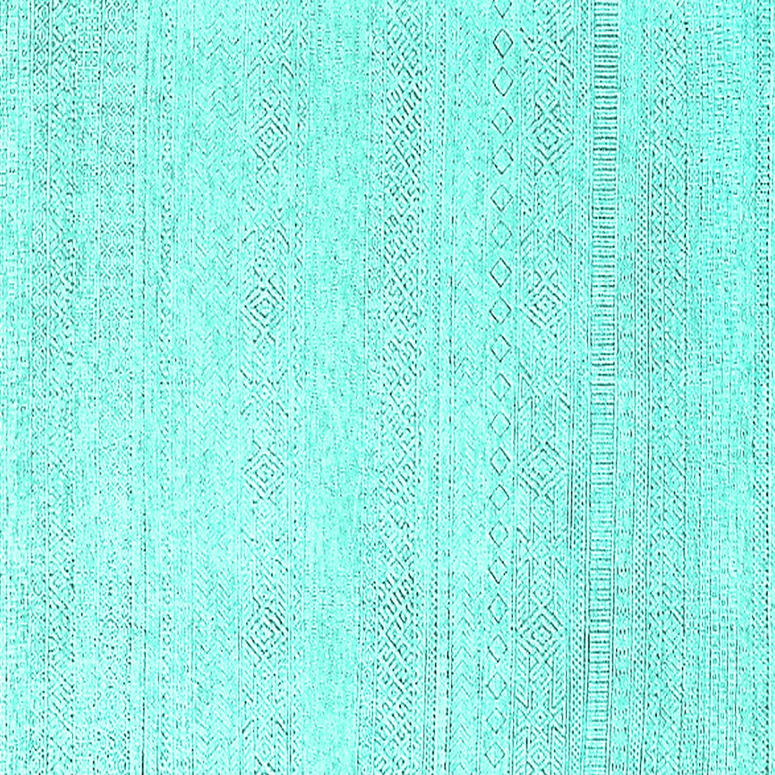 Ahgly Company Machine Washable Indoor Square Solid Turquoise Blue ...