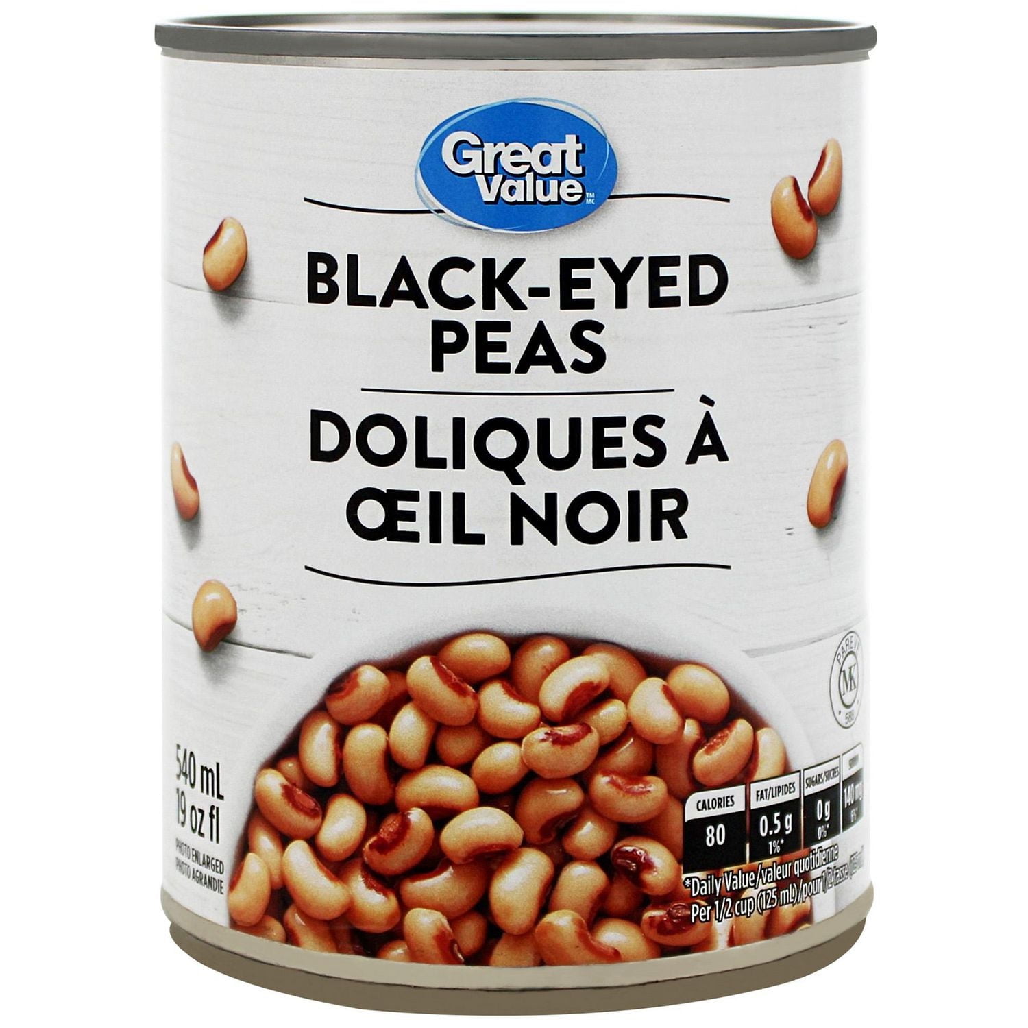 Click here for Great Value Black-Eyed Peas 19 Oz prices