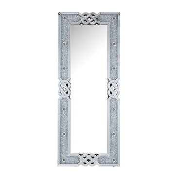 K&B Furniture Upholstered Diamond Tufted Standing Mirror - 22W x 63H in ...