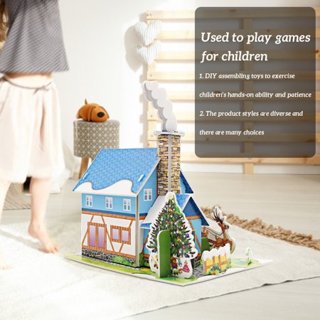 3D Paper Assembly Toy Children Architecture Building Paper Model 1; 2 ...