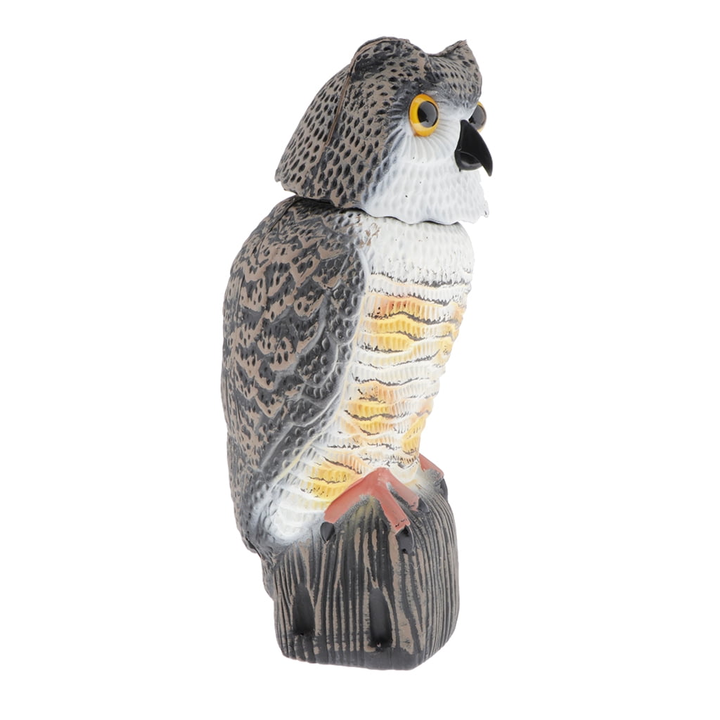 Falso búho señuelo estatua espantapájaros pintado a mano modelo de búho ...