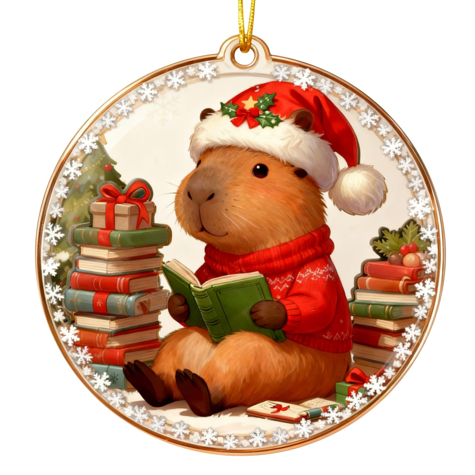 Click here for Maple Nest Christmas Ornaments Cute Capybara Chris... prices