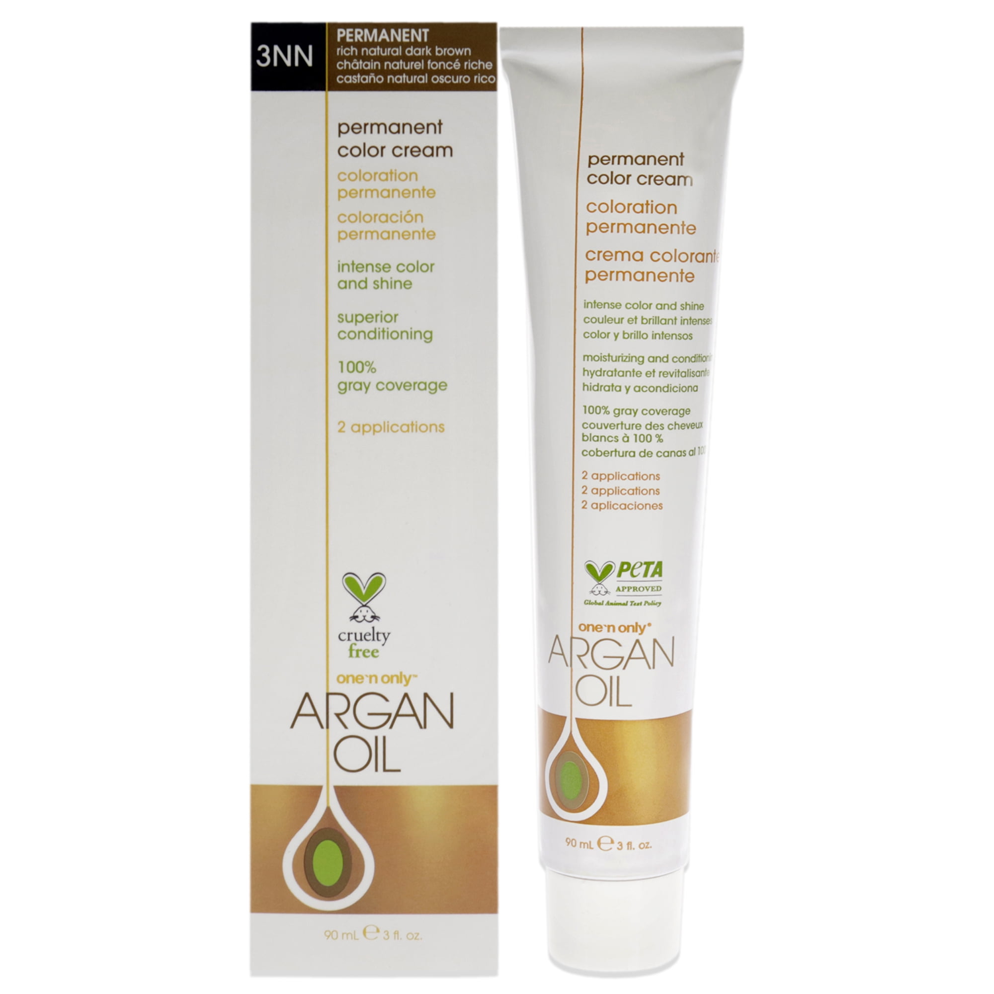 Crema de color permanente con aceite de argán - 3NN Rich Natural Dark ...