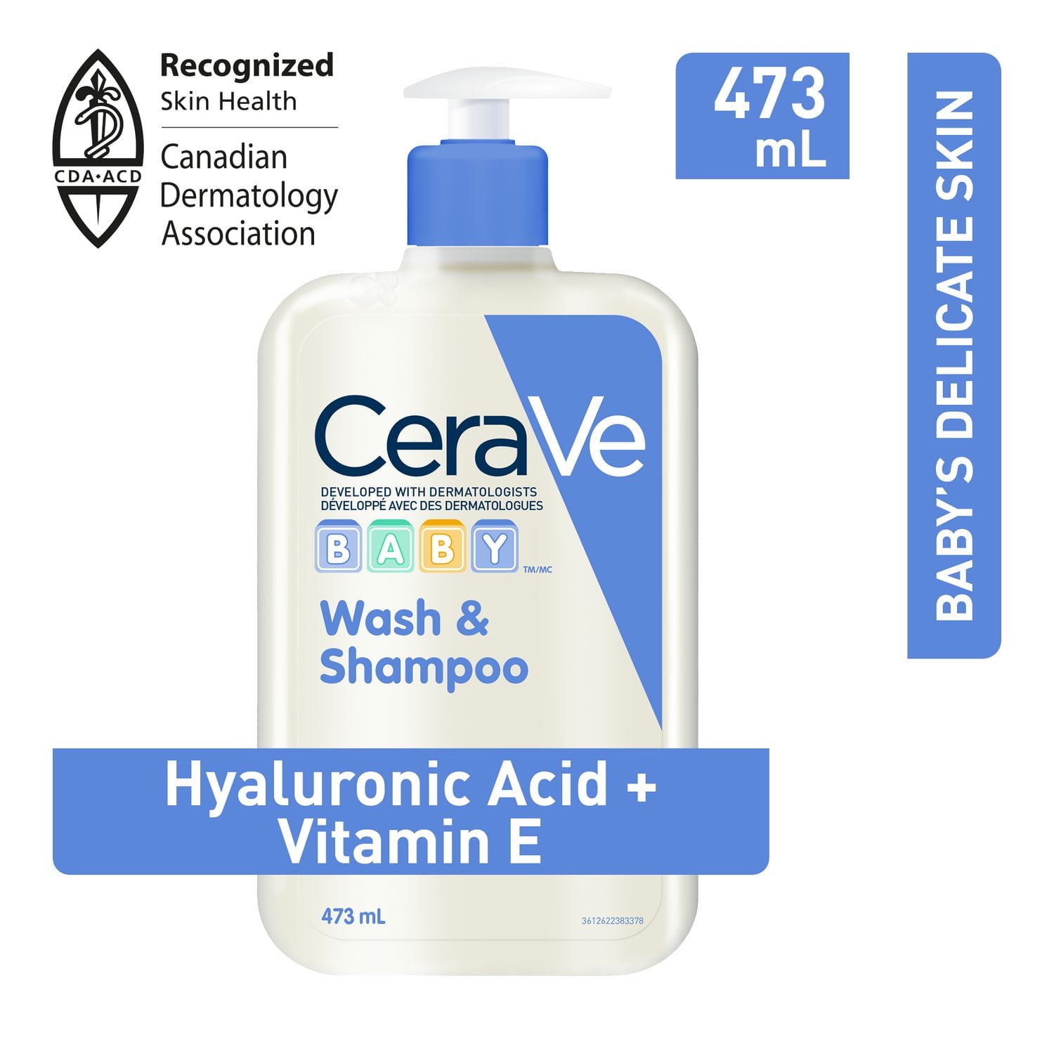 CeraVe Baby Wash & Shampoo, Tear-Free Baby Body Wash with Ceramides and ...