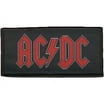 AC/DC Classic Lightning Logo Official New Black Woven Cut Out Patch ...