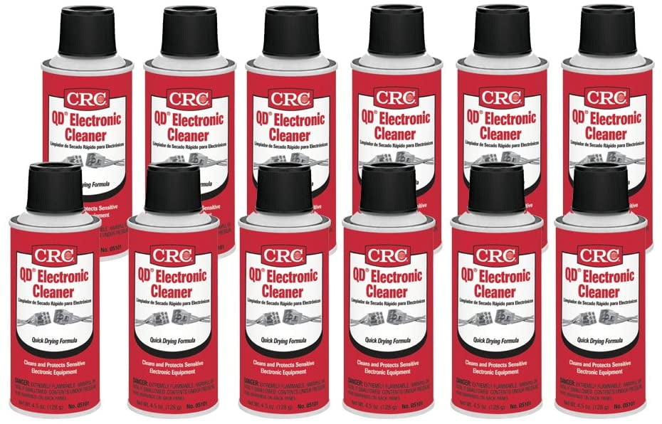 CRC 05101-12PK QD Electronic Cleaner Aerosol, 4.5 fl. oz, 12 Pack ...