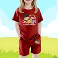 Baby Girl Outfit Kids Graduation Cute Print Short Sleeve Top and Shorts ...