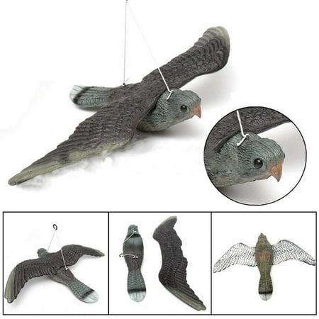 Bird Repellent Fake Flying Hawk Decoy Hanging Lifelike Predator ...