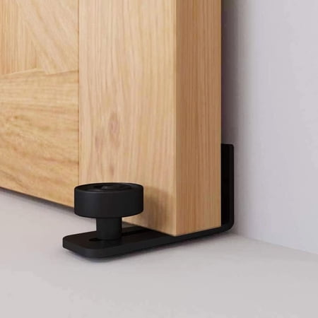 SURJDE Matte Black Stay Roller Wheel Wall Mount Floor Guide for Sliding ...