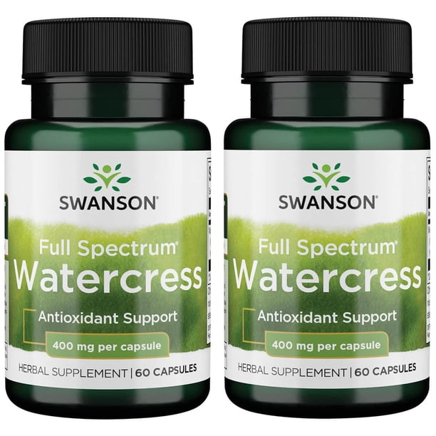 Swanson Full Spectrum Watercress 400 mg 60 Caps 2 Pack - Walmart.com