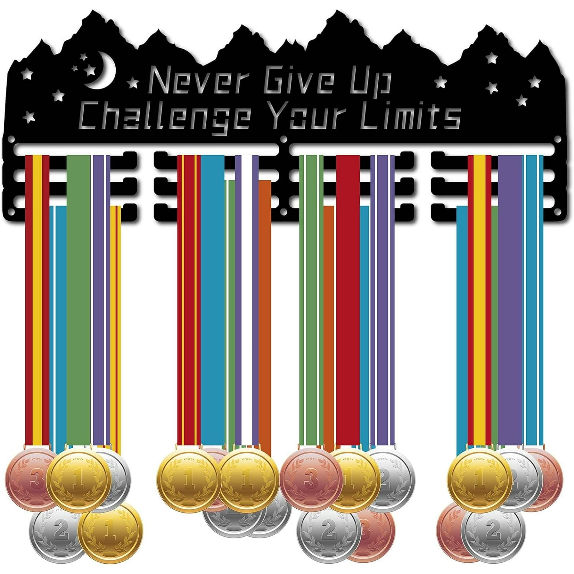 Click here for Nobrand Never Give Up Medal Hanger Display Medal H... prices