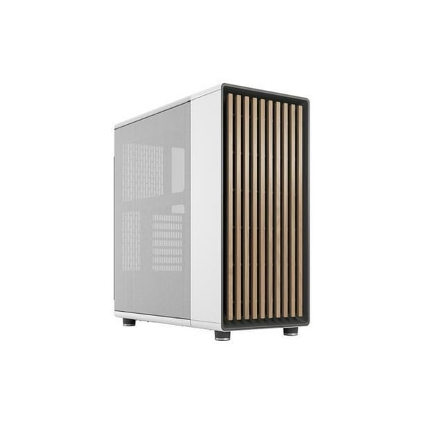 Fractal Design North ATX mATX Mid Tower PC Case - Chalk White Chassis ...