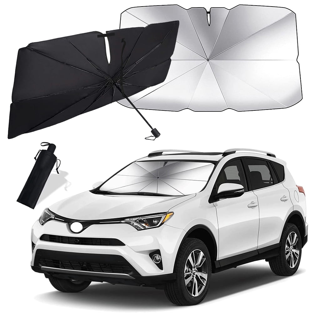 Car Windshield Sun Shade Foldable Umbrella,Silvered Umbrella Sunshade ...