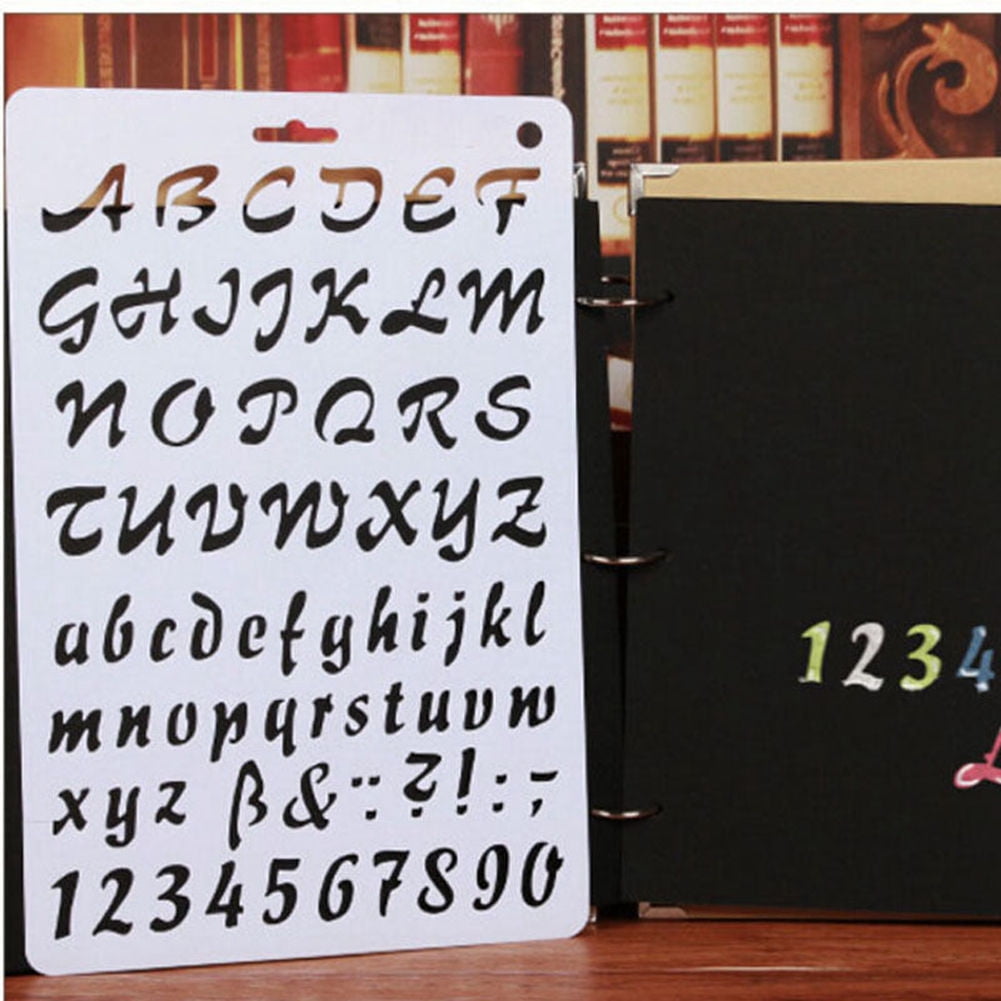 Douhoow Letter Alphabet Prepainted Ruler Stencil Template Stamp ...