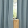 SRWEHG-Stone Blue Linen Kitchen Window Curtains Over Sink, Grommet ...