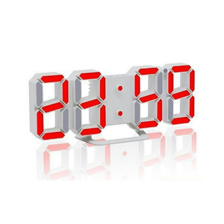 Premium LED Digital Clock Wall Table Desktop Clock For Bedroom Home Red ...