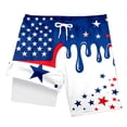 Boys Independence Day Ice Print Swim Trunks Patriotic Beach Swimwear ...
