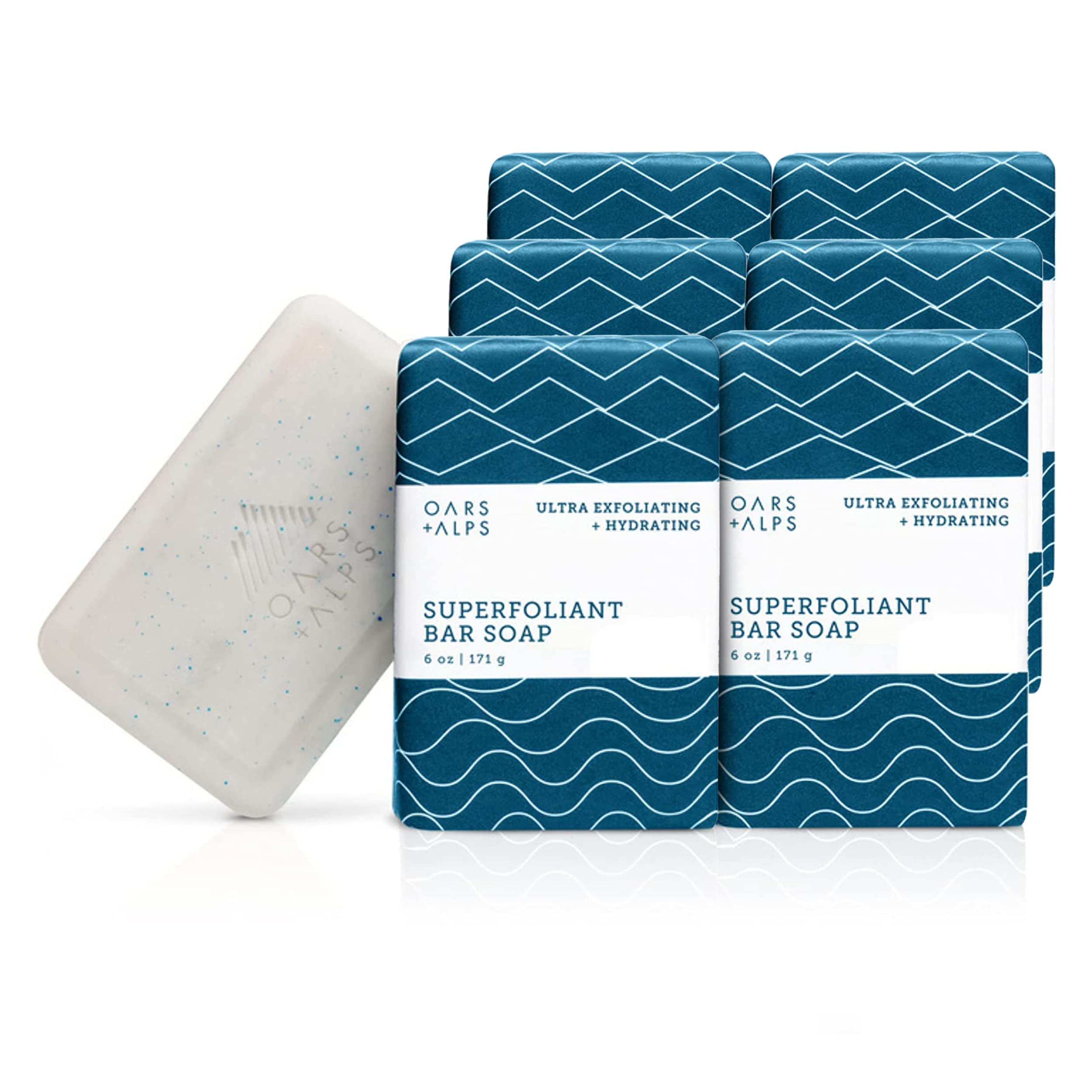 Soap Oars + Alps Superfoliant Exfoliant para hombre, paquete de 6 ...