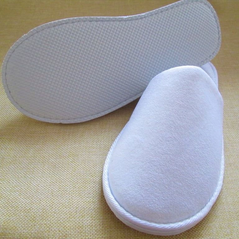 Pairs Disposable Slippers, Closed Toe Spa Slippers White, 49% OFF