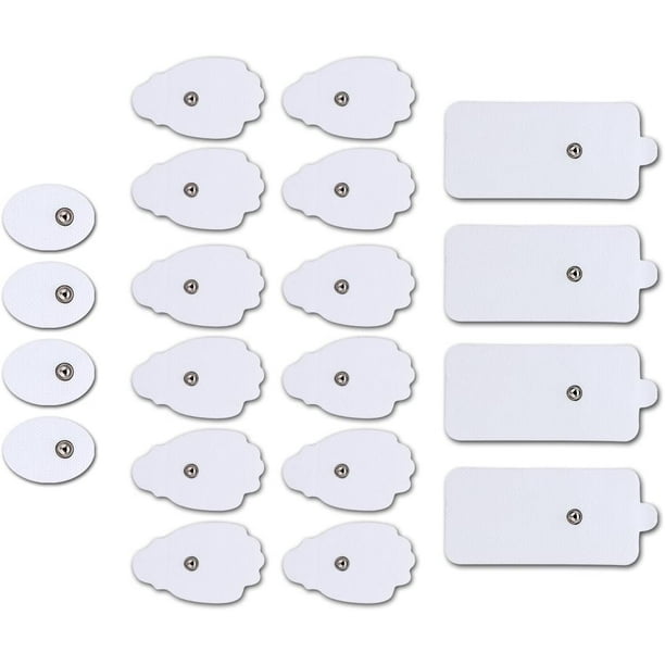 TENS/EMS Unit Pads 20 Packs Snap Electrode Pads NURSAL Tens Unit ...