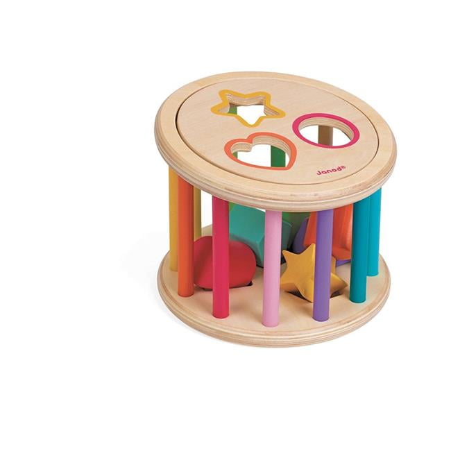 Wood Shape Sorter Drum - Mixed - Walmart.com