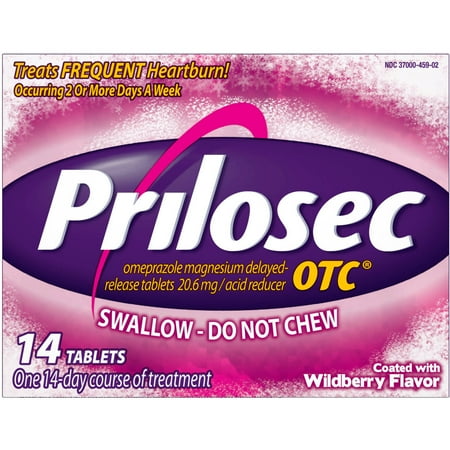 Prilosec OTC Frequent Heartburn Medicine and Acid Reducer Tablets, 14 ...