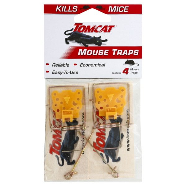 TOMCAT 4-Pack Deluxe Wooden Mouse Traps - Walmart.com - Walmart.com