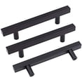 5 Pack Black Cabinet Handles 10"(256mm) Matte Black Cabinet Pulls T Bar ...