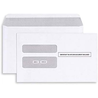 500 Double Window Security Gummed Check Envelopes Compatible for ...