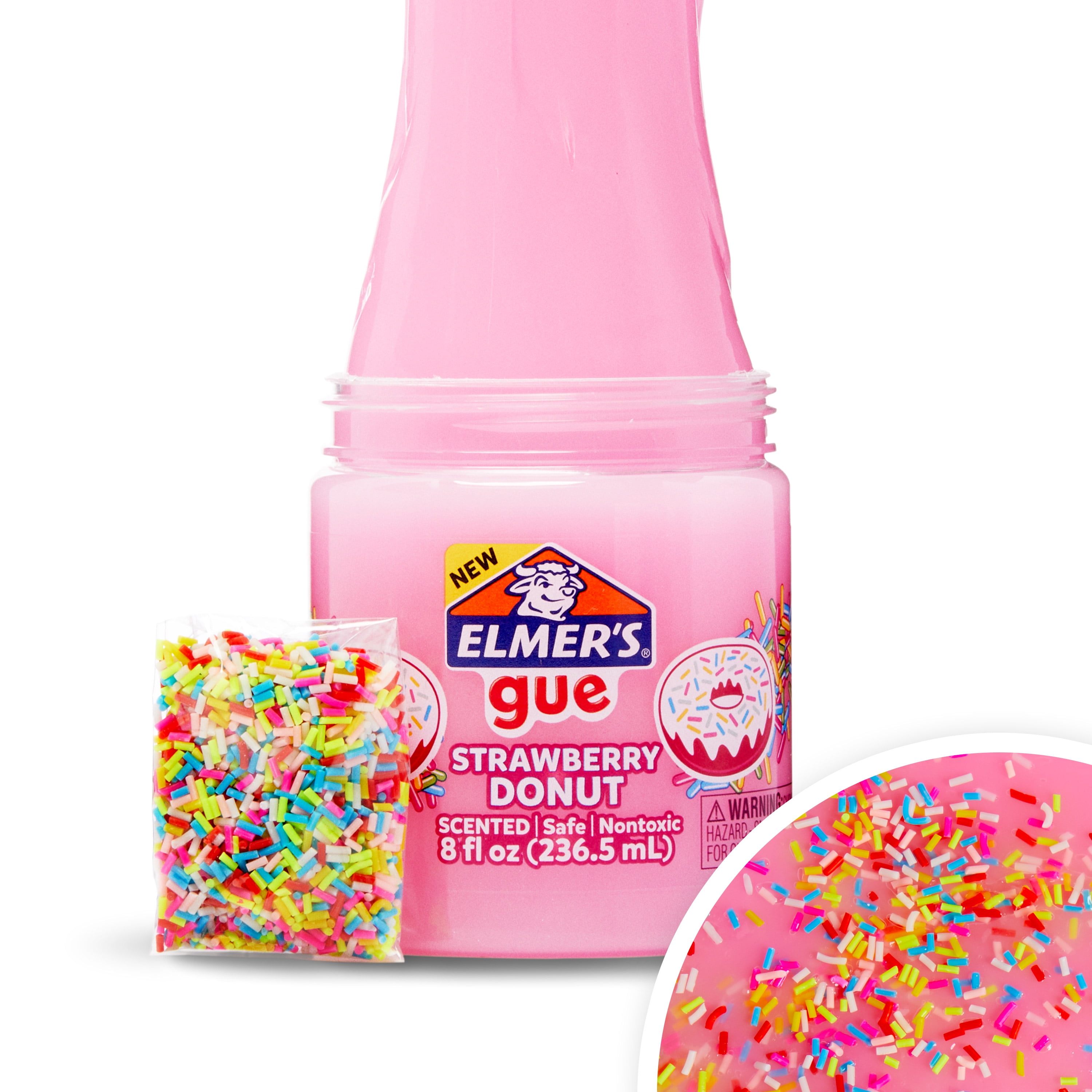 Elmers Gue Premade Strawberry Donut Fluffy Scented Slime