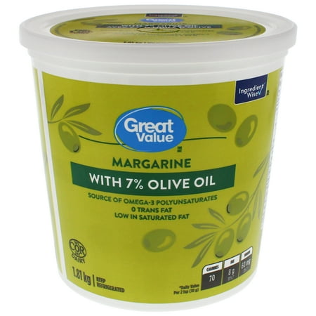 Great Value Margarine with 7% Olive Oil, 1.81 kg - Walmart.ca