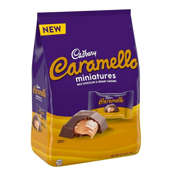 CADBURY CARAMELLO Miniatures Milk Chocolate and Caramel Candy Bars (27. ...