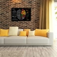 Asdg12s Black Brain Wall Art d Abstract Printed Canvas Brain Mindset ...