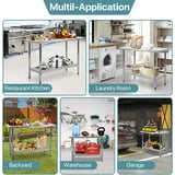 NiamVelo 24x60 inch Stainless Steel Work Table Kitchen Prep Table with ...