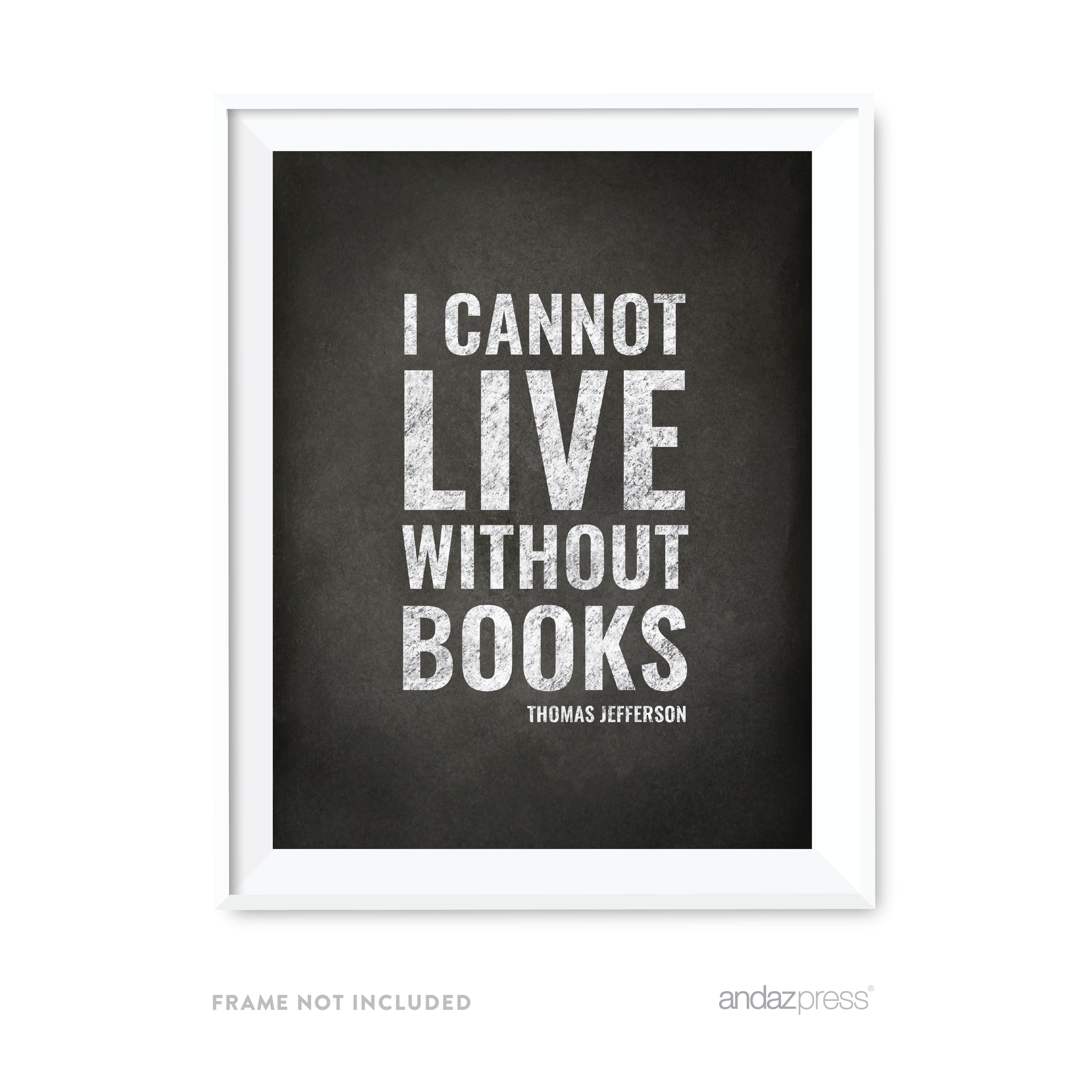 Koyal Wholesale Library Wall Art, 8.5x11-inch I Cannot Live Without ...