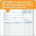 Cardinal Brands 3584 Work Order Form, Three-part Carbonless, 5.66 X 9 ...