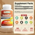 Premium Pure Best Naturals Inositol 1000 mg, 2 Pack of 60 Tablets ...