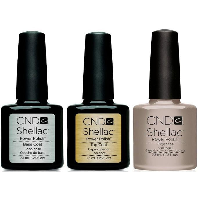 CND Creative Nail Gel Polish Shellac Combo - Base, Top & Cityscape 0 ...