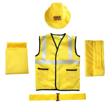 Melissa & Doug Construction Worker Role Play Costume Dress-Up Set (6 ...