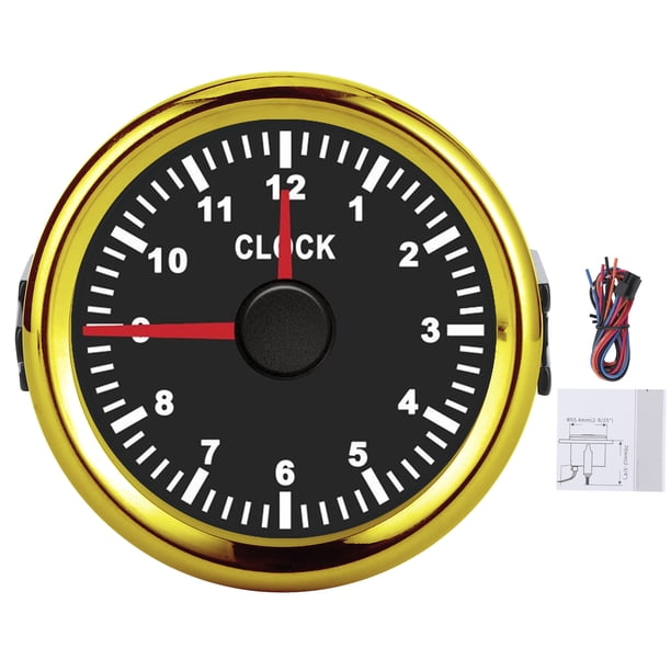 Dial Clock Meter,2in Universal Clock Gauge Dash Hour Meter Car ...