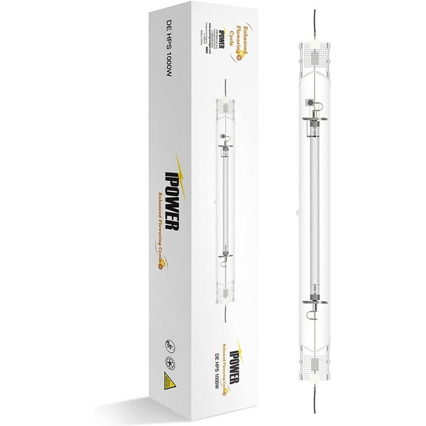 iPower Bombilla de Sodio de Alta Presión (HPS) de Rendimiento Mejorado de Doble Extremo de 1000 ...