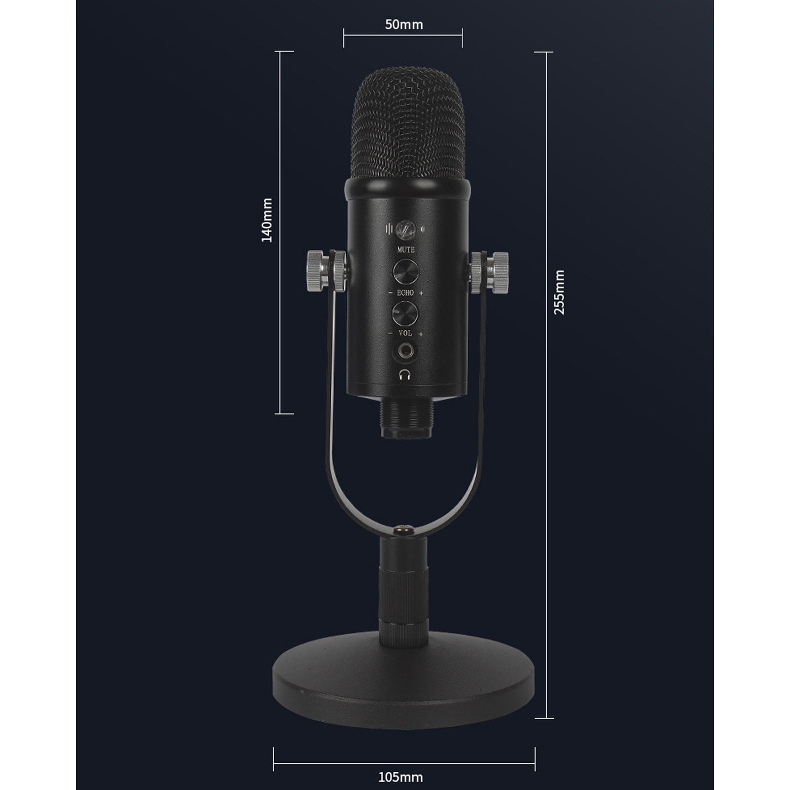 Yunnyp USB Condenser Microphone with Noise Cancelling and Reverb Mic ...