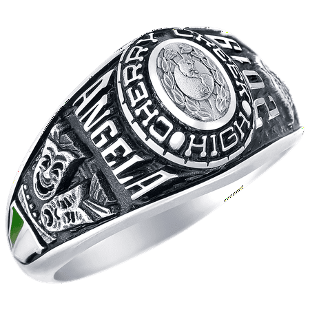 Keepsake Personalized Women's Oval Class Ring available in Valadium ...