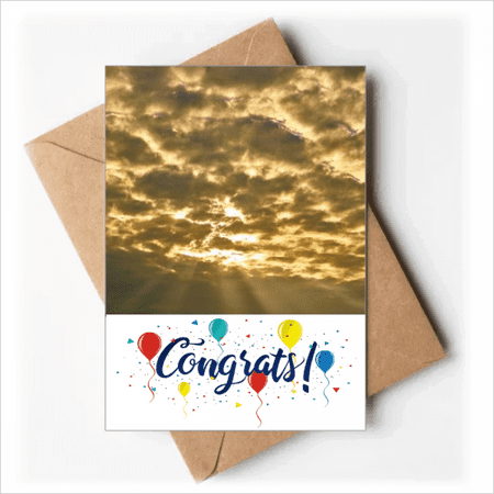 Dark Sky Sunshine Yellow Clouds Wedding Cards Congratulations Greeting ...