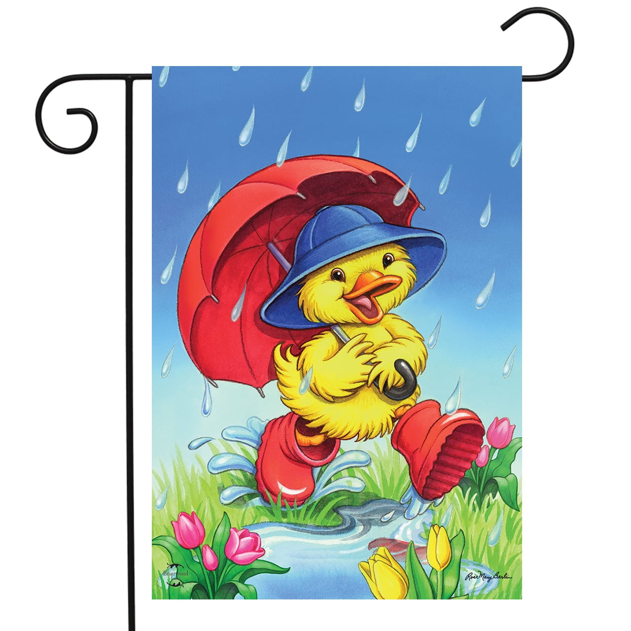 April Showers Duck Spring Garden Flag Umbrella 12.5" x 18" Briarwood ...