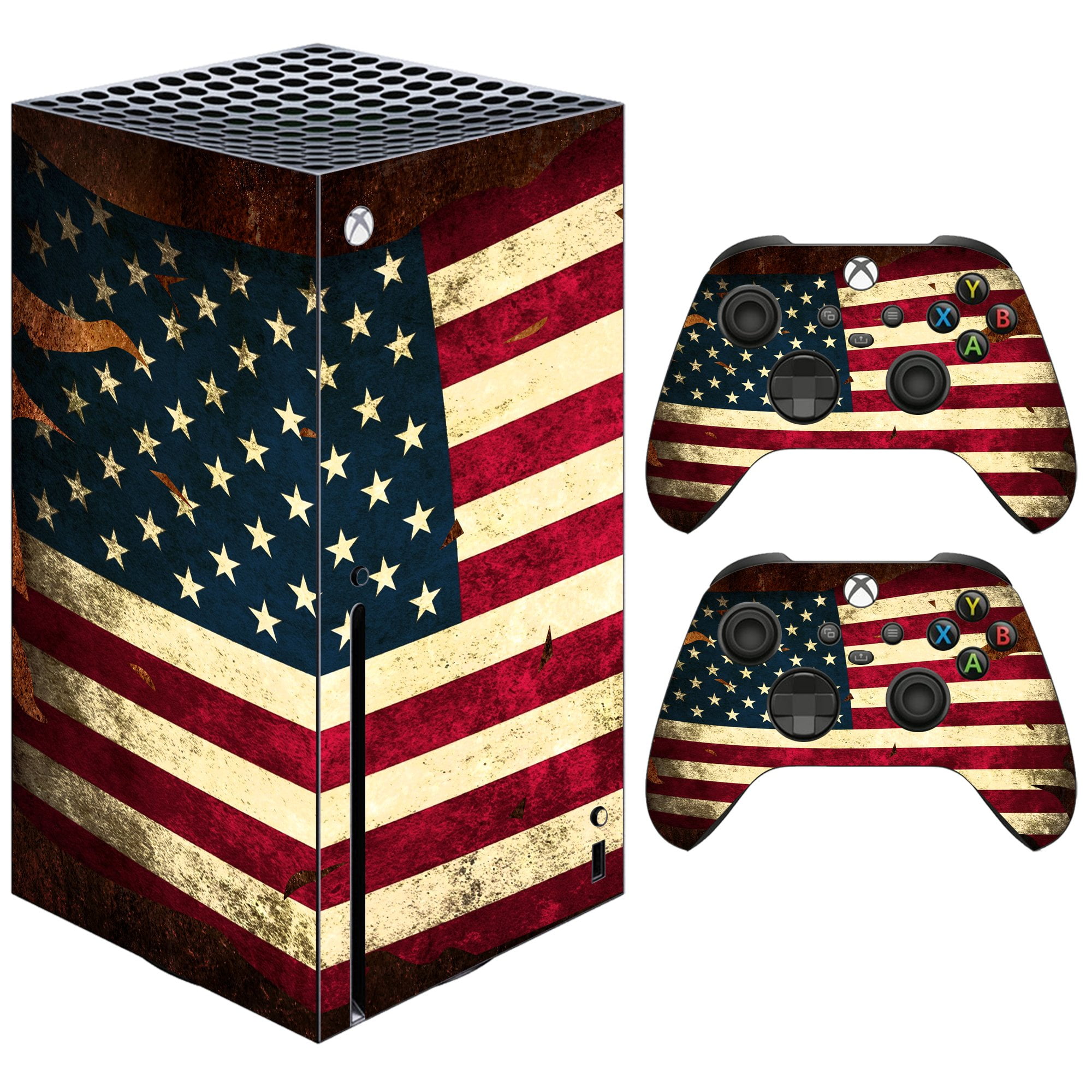 VWAQ US Flag Skin For Xbox Series X Console and Controllers - American ...