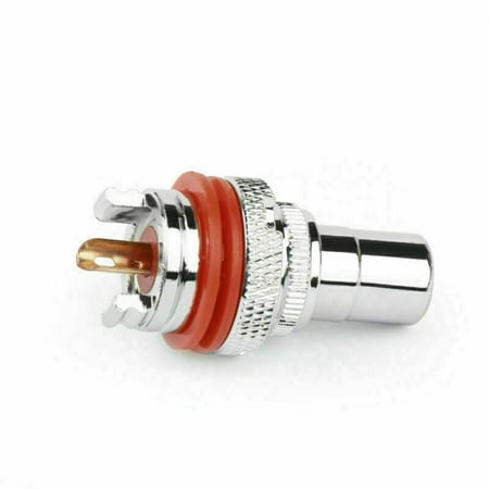 RCA Female Socket Chassis Connector Rhodium Plated Copper .(red)(1pcs ...