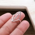 SS DESIGNS- Modern Geometric Rhombus Ring – Diamond Shape Statement ...