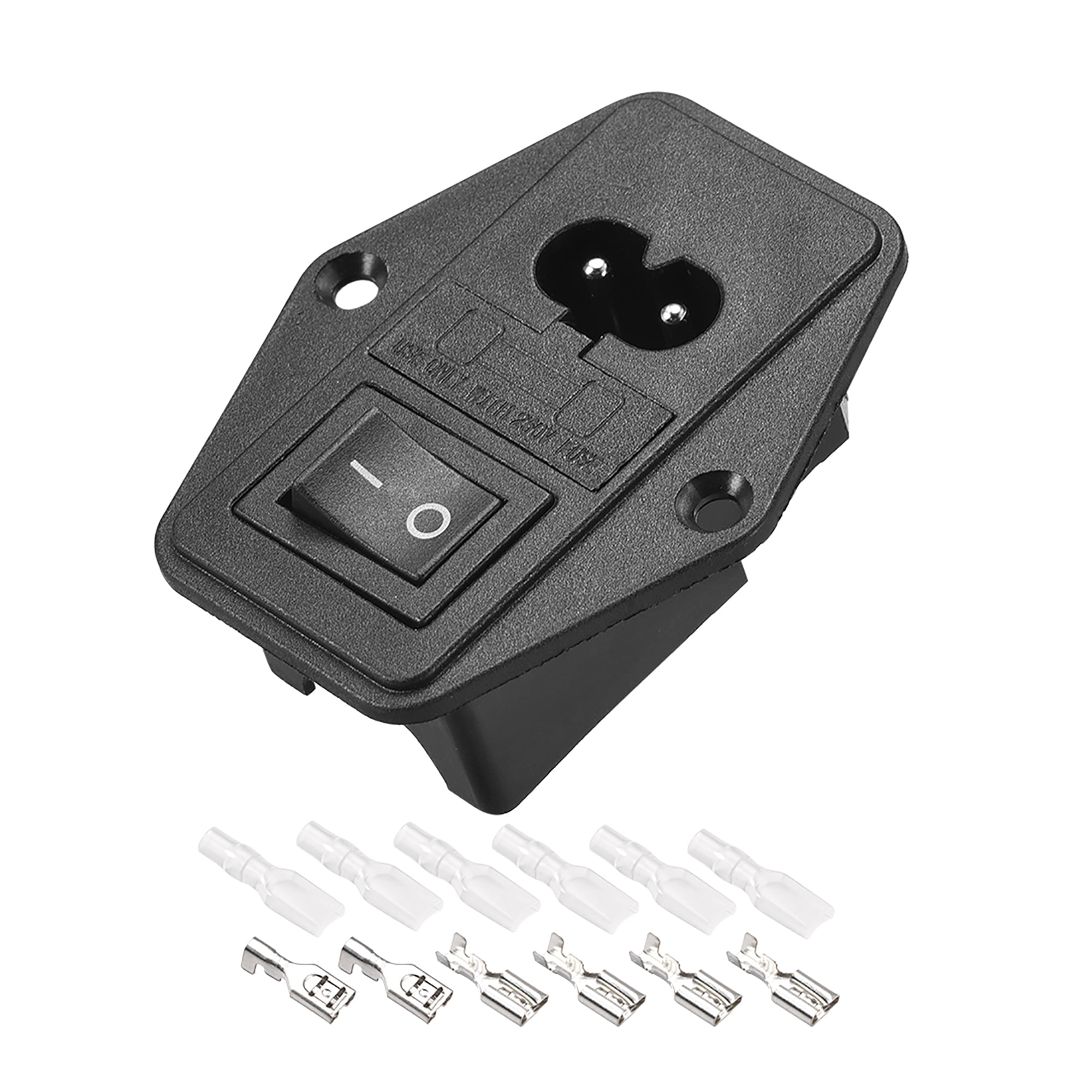 C8-8 Panel Mount Plug Adapter 250V 10A 2P IEC Inlet Socket Straight ...