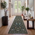 HIWEAVER 2' x 6' Washable Non Slip Green Runner Rug for Kitchen Animal ...